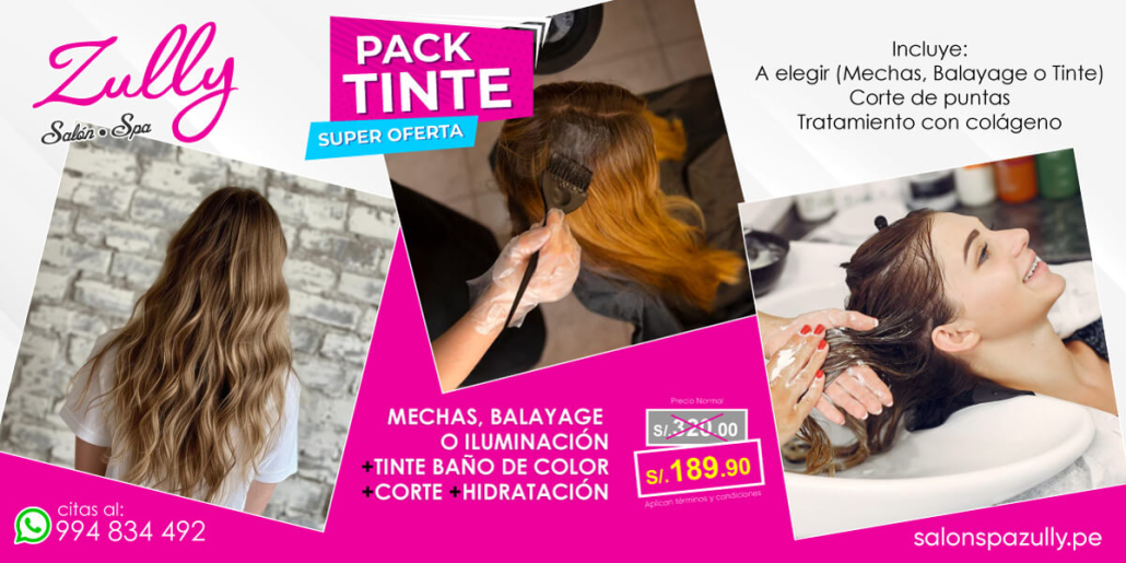 Mechas, balayage o iluminación + tinte + corte e hidratación - Salón ...